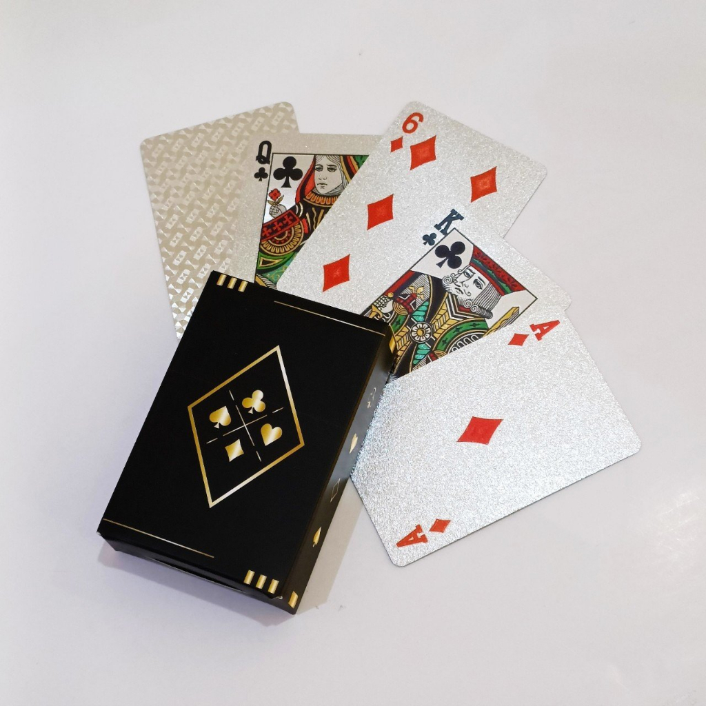 Bộ Bài Tây Mạ Vàng/Bạc Cao Cấp 52 Lá Bài Nhựa | Shopee Việt Nam