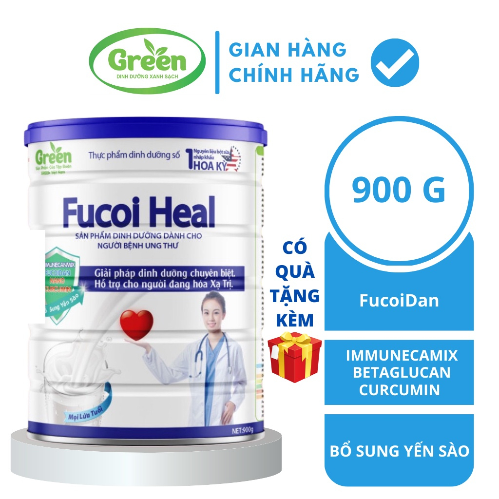 Sữa ung thư Fucoi Heal 900g Date 2025 hỗ trợ người đang hóa, xạ trị ...