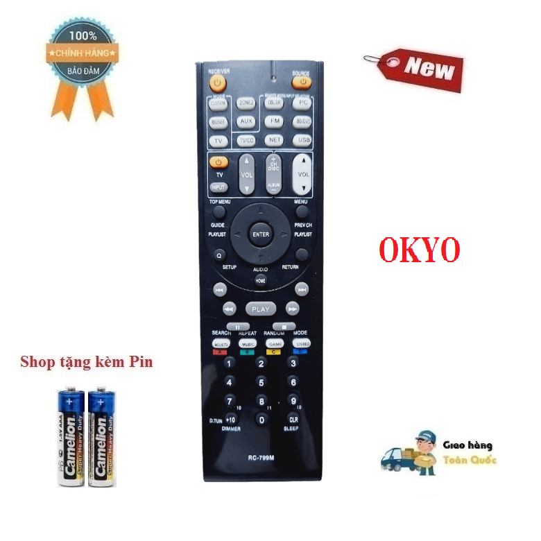 Remote điều khiển dàn âm thanh Nhật ONKYO AV RC-799M RC-737M RC-834M/RC-735M RC-765M TX-NR414 TX ...