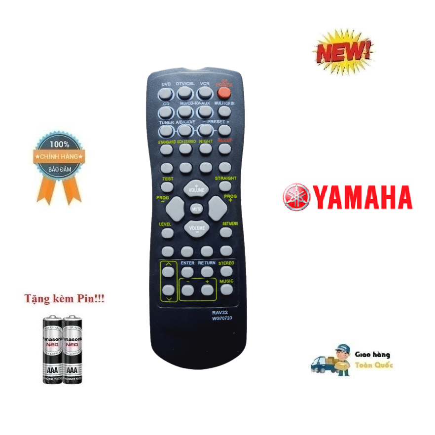 Remote điều khiển dàn âm thanh Yamaha RX-V340 RX-V350 RX-V357 RX-V359 Hr5830 RAV22 WG70720 RAV22 ...