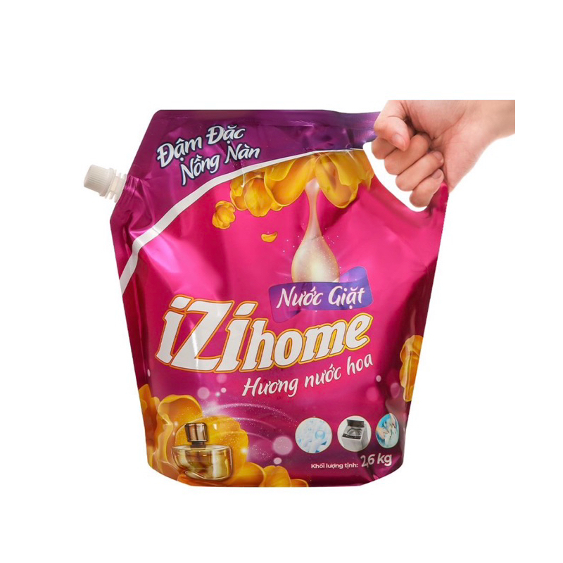 (Túi 2.5l-2.6kg) Nước giặt IZI HOME đậm đặc nồng nàn - Hương Nước Hoa | Shopee Việt Nam