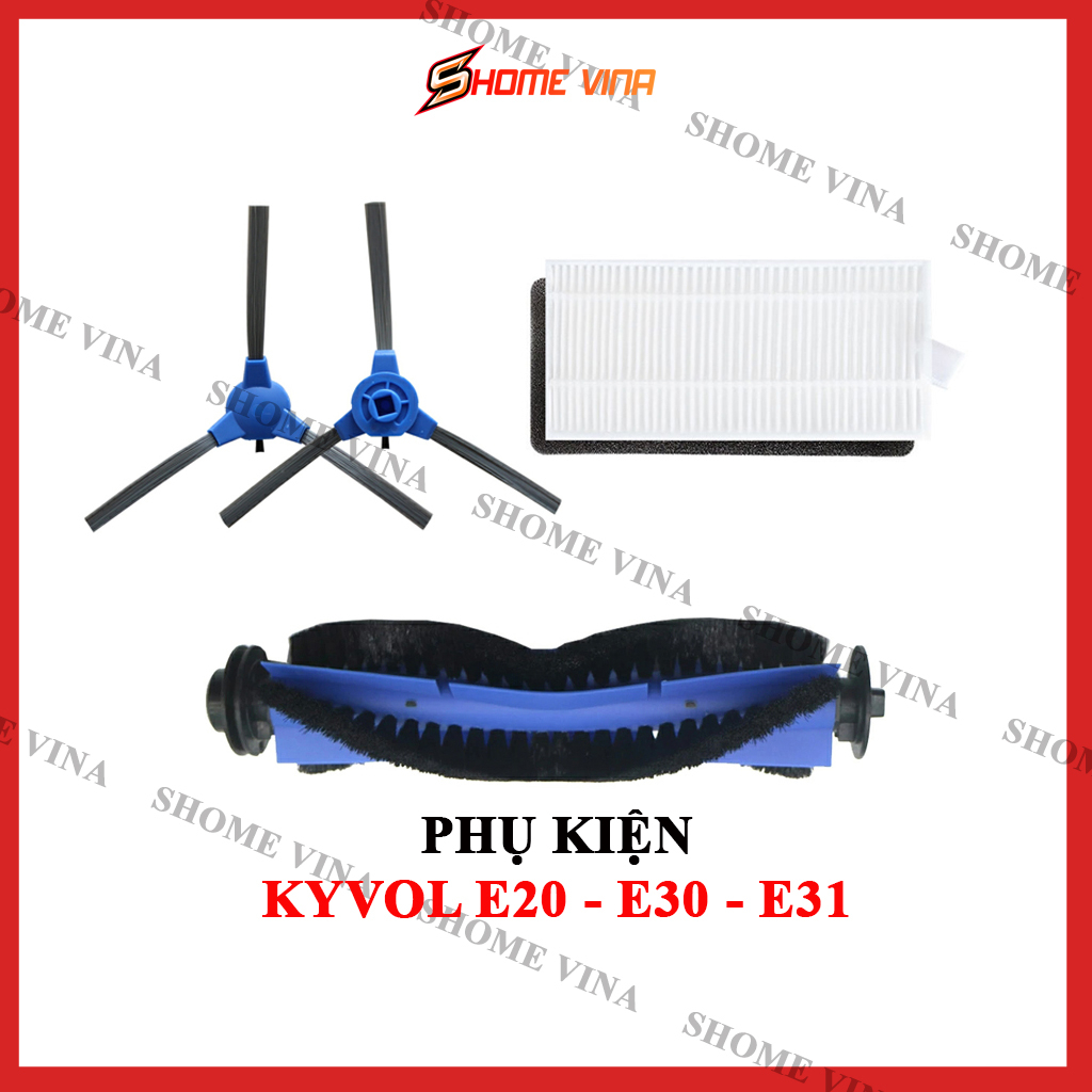 Phụ kiện robot hút bụi Kyvol E20, E30, E31. Chổi, lọc bụi. | Shopee Việt Nam