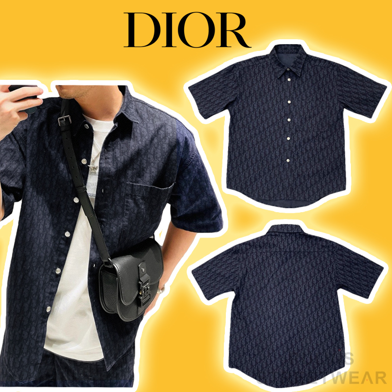 ⚡️[Mirror Quality] - Áo Sơ Mi DlOR Oblique Kasuri Monogram Cotton Denim ...