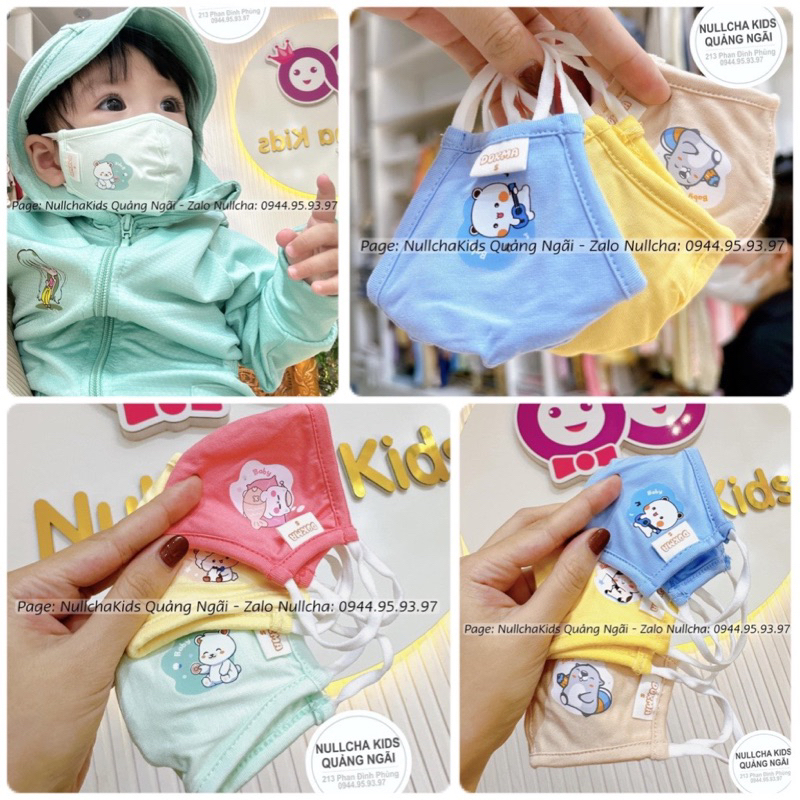 [Dokma/Chính hãng] set 3c Khẩu trang vải Dokma cho bé trai bé gái 0-3 ...