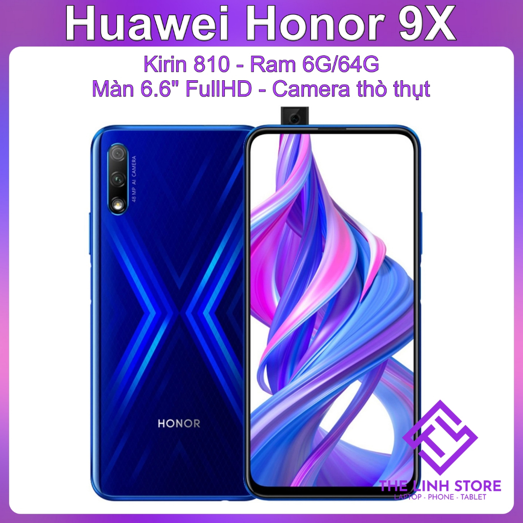 Điện thoại Huawei Honor 9X camera thò thụt - Kirin 810 ram 6G 64G | Shopee Việt Nam