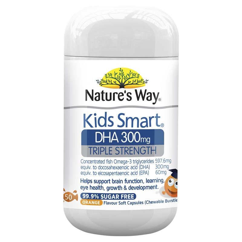 Kids Smart DHA 300mg Triple Strength - Bổ sung DHA cho trẻ từ 1 tuổi 50 ...
