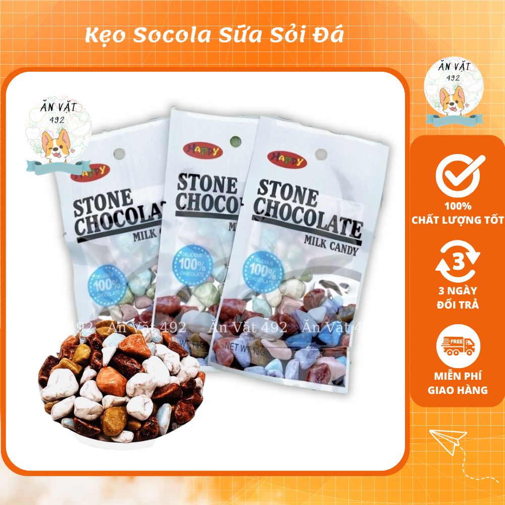 Kẹo Socola Sữa Sỏi Đá 13g - Ăn Vặt 492 | Shopee Việt Nam