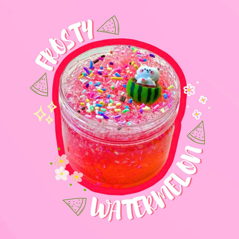 FROSTY WATERMELON (Bingsu Slime)// Slime hạt bingsu giòn, đồ chơi chất ...