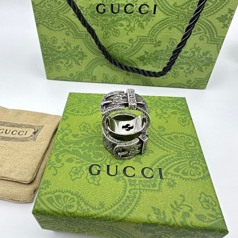 ⚡️[BẠC 925] - Nhẫn GUCCl Garden Silver Buckle Ring, Nhẫn GC | Shopee ...