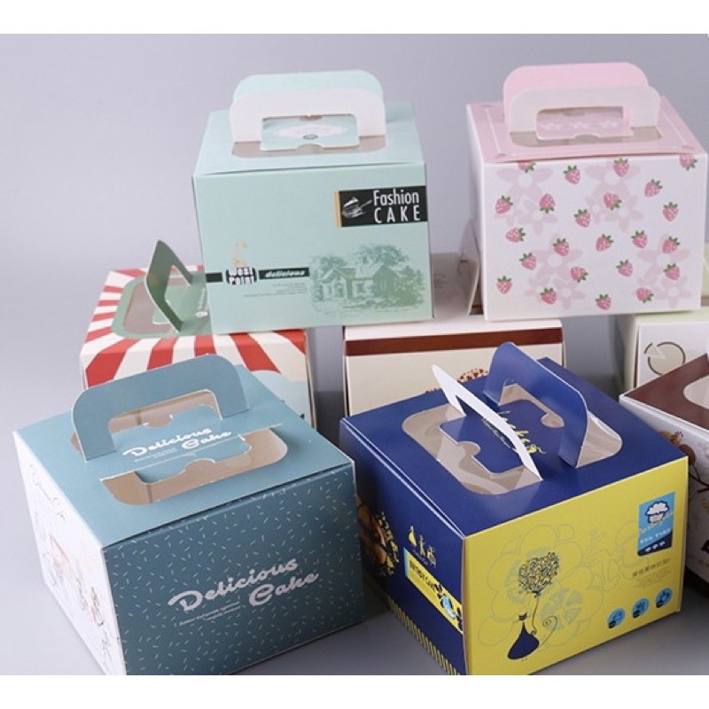 Hộp đựng bánh gato mini 16x16 cao 12cm ( kèm đế ép) | Shopee Việt Nam