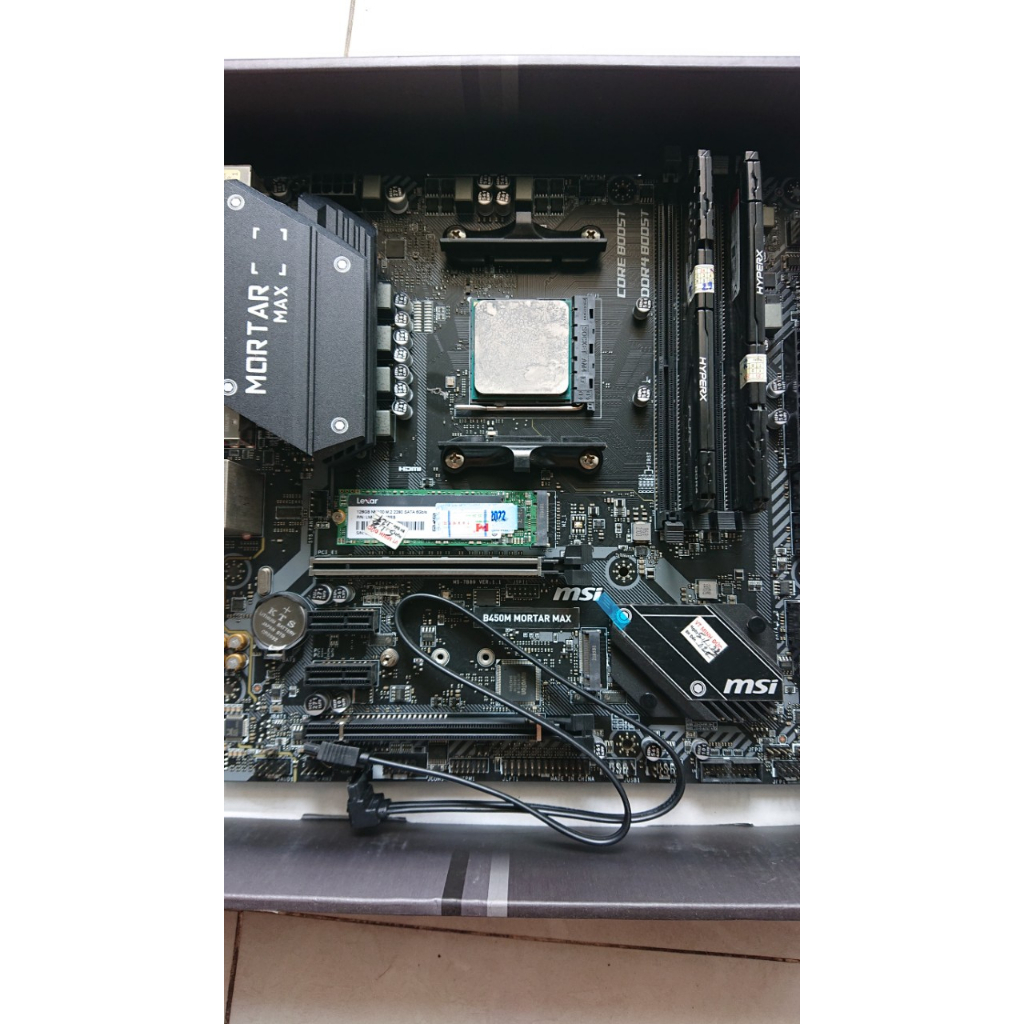 COMBO MAIN RAM CPU RYZEN 2200G AMD AM4 MSI B450M MORTAR MAX | Shopee ...