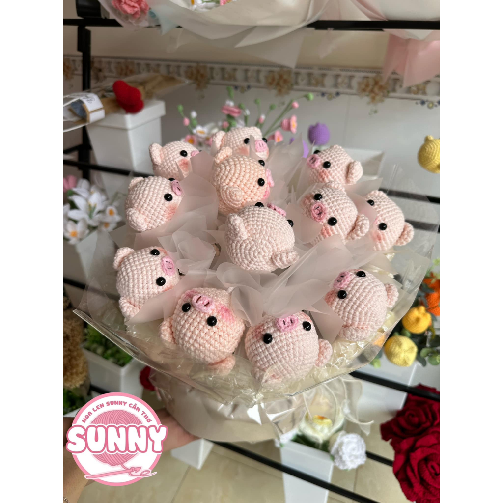 1 Hoa Heo Len, hoa len handmade, bó hoa len y ảnh | Shopee Việt Nam