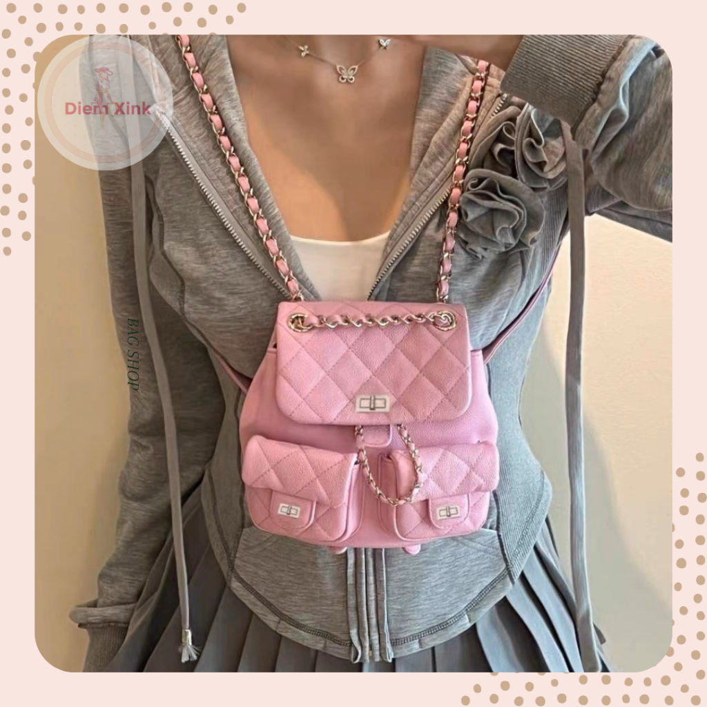 Balo Mini Balo Da Nhỏ Size 19 cm Dây Rút Phong Cách Lolita Ulzzang Cá ...