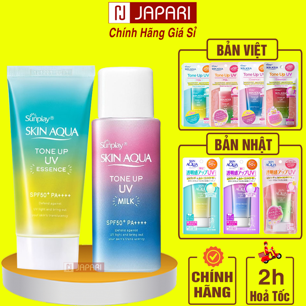 Kem Chống Nắng Skin Aqua Sunplay Tone Up Nhật Bản, Việt- KCN Kiềm Dầu Nâng Tone Cho Da Dầu Mụn ...