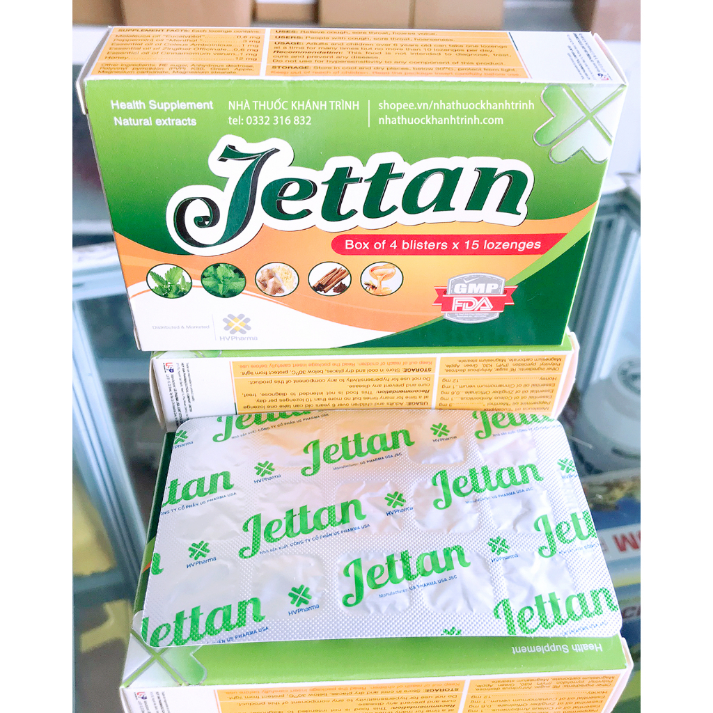 (60 viên) Viên ngậm Jettan USP giúp giảm ho, rát cổ họng | Shopee Việt Nam