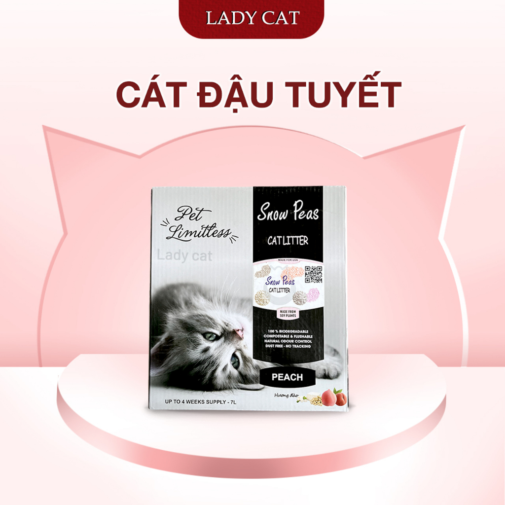 Cát vệ sinh cho mèo - Cát đậu tuyết Snow Peas (7L) | LadyCat | Shopee Việt Nam