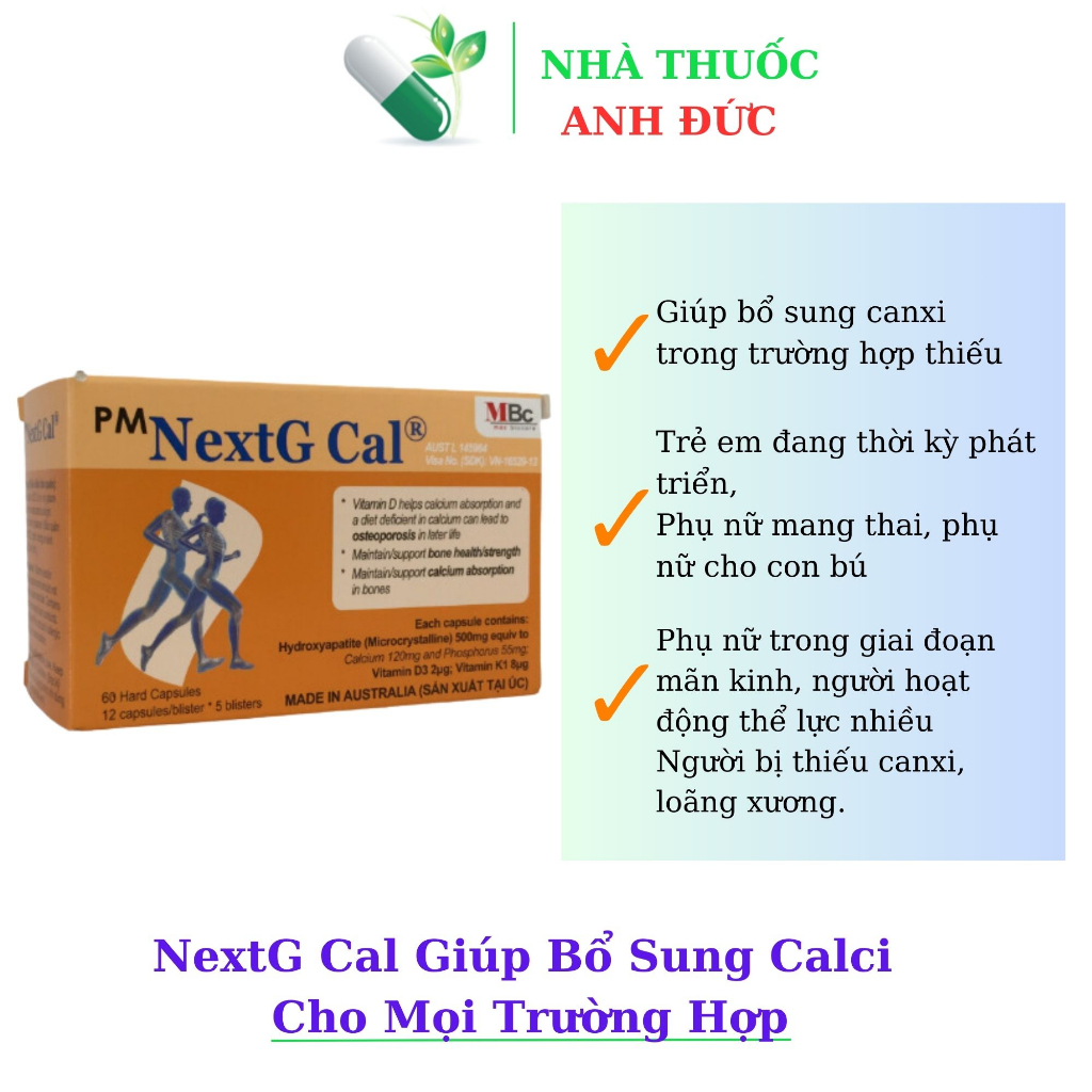 NextG Cal Giúp Bổ Sung Calci Cho Mọi Trường Hợp, giảm đau nhức xương hỗ ...