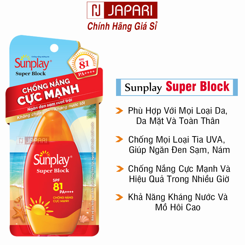 Kem Chống Nắng Sunplay Đỏ, Dưỡng Ẩm Trắng Da Trẻ Em - KCN Sunplay Kem ...