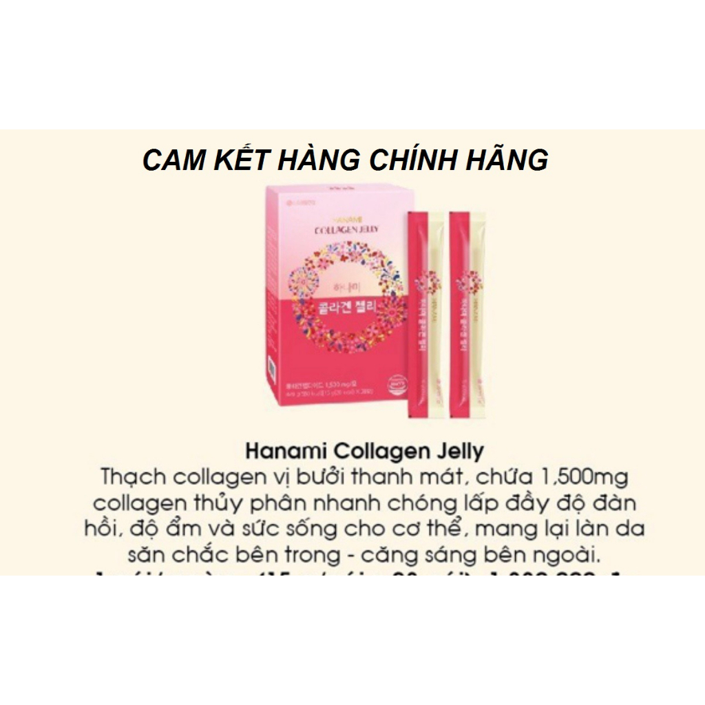 Thạch bổ sung Collagen Hanami Collagen Jelly ( 15g x 28 gói ) | Shopee ...