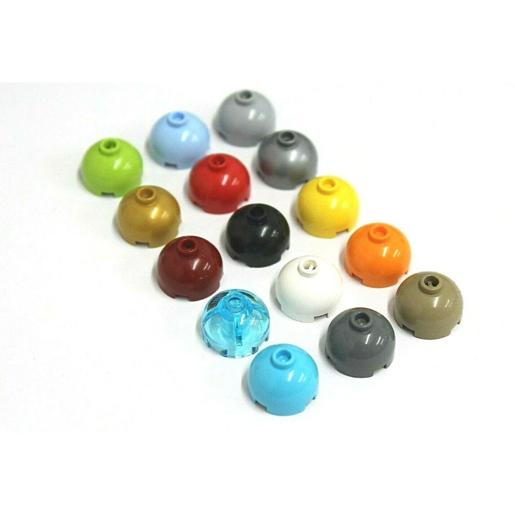 1x LEGO Brick, Round 2 x 2 Dome Top - Hollow Stud with Bottom Axle ...