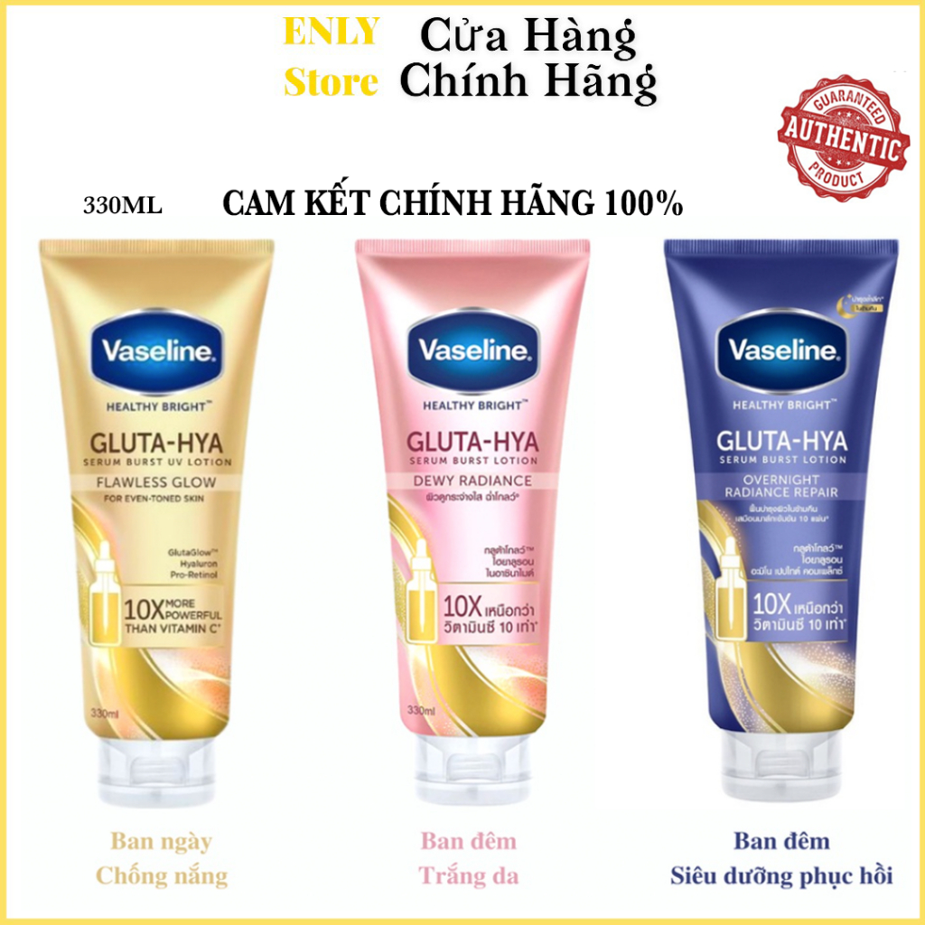 [Chuẩn Thái] Sữa Dưỡng Thể Trắng Da Vaseline 10x Thái Lan 300ml - Healthy Bright Gluta HYA Serum ...