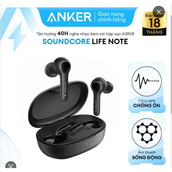 [THANH LÝ] TAI NGHE BLUETOOTH ANKER TWS SOUNDCORE LIFE NOTE - A3908 ...