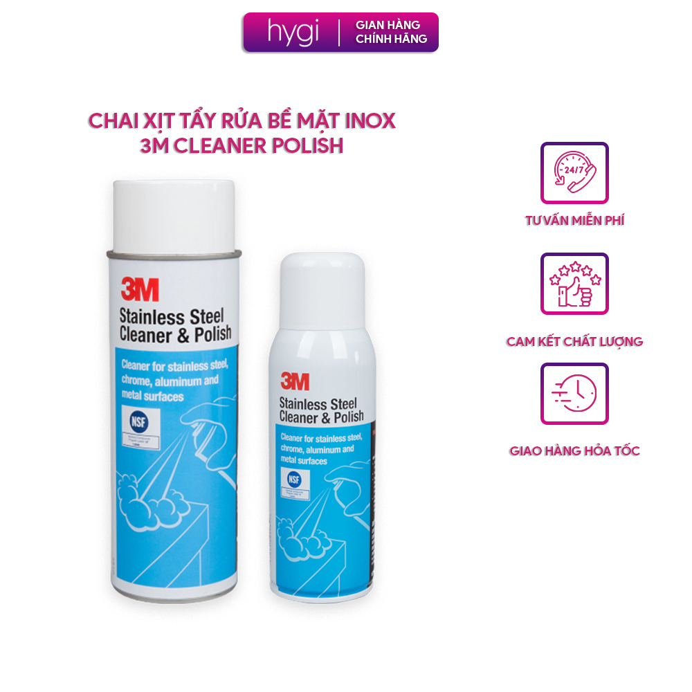 Chai xịt tẩy và làm sạch Inox 3M Aerosol Stainless Steel Cleaner ...