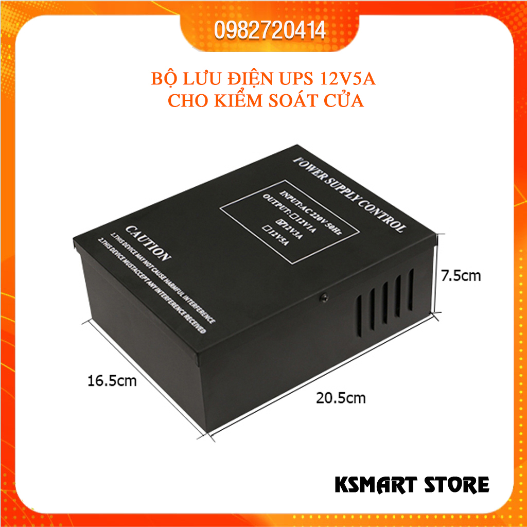 Bộ lưu điện UPS 12V5A cho khóa điện, kiểm soát cửa | Shopee Việt Nam