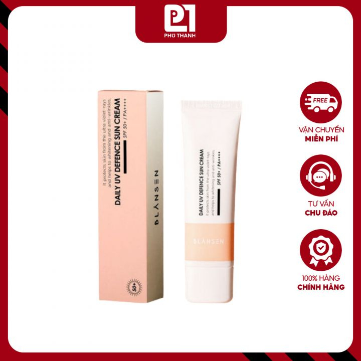 Kem Chống Nắng Blansen Daily Uv Defence Sun (spf50+/pa++++) 50ml Hàn Quốc | Shopee Việt Nam