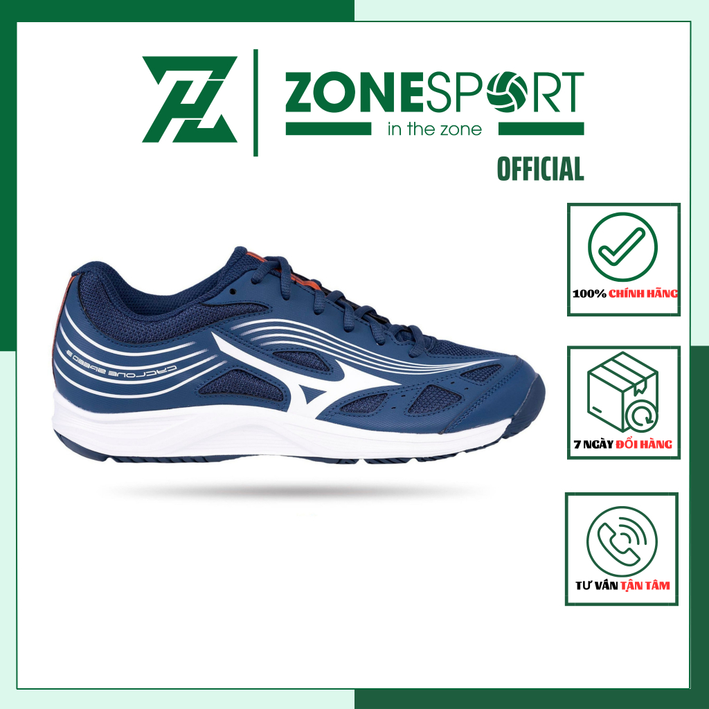 Giày Mizuno Cyclone Speed 3 Xanh Trắng - Giày Cầu Lông, Bóng Chuyền chính hãng đế cao su bám sàn ...