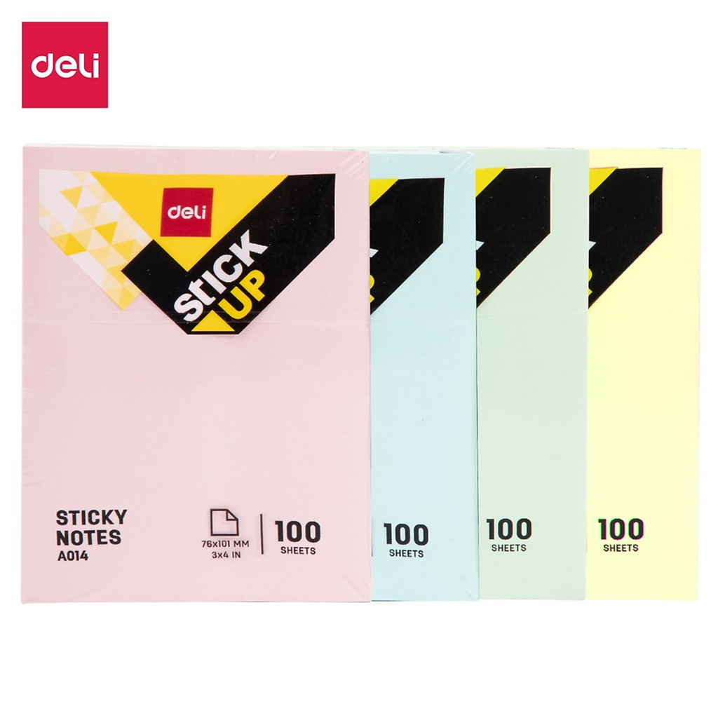 Giấy note Deli EA01402 3x4 inch nhiều màu | Shopee Việt Nam