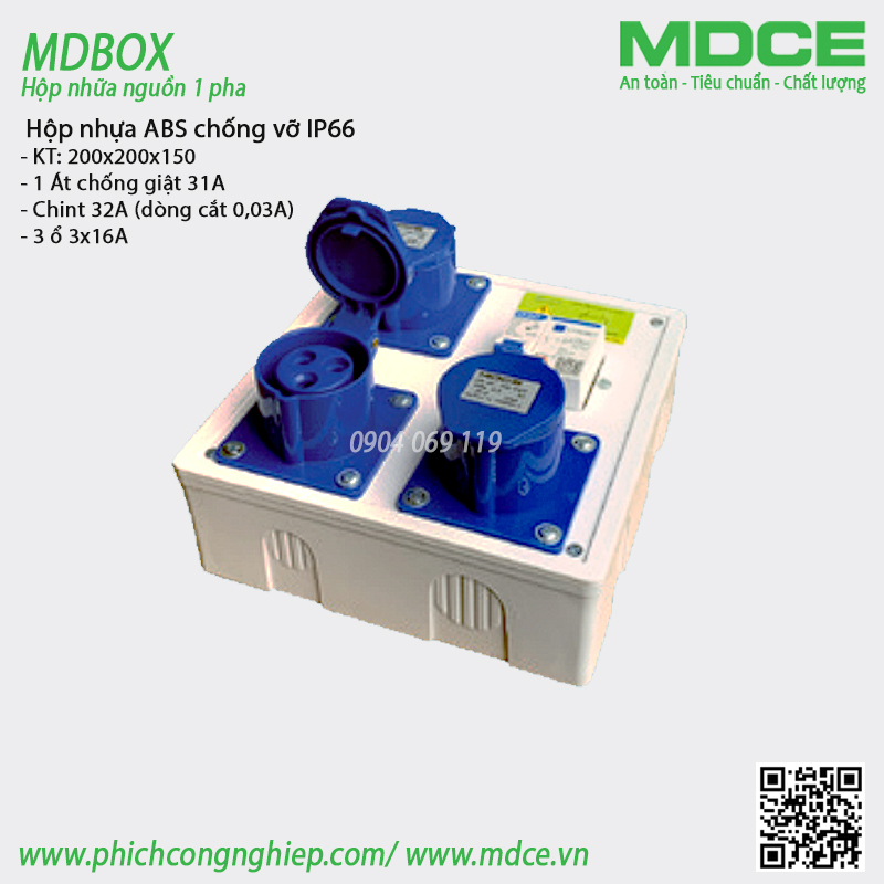 Hộp nguồn nhựa 1 pha MDBOX chính hãng MDCE | Shopee Việt Nam