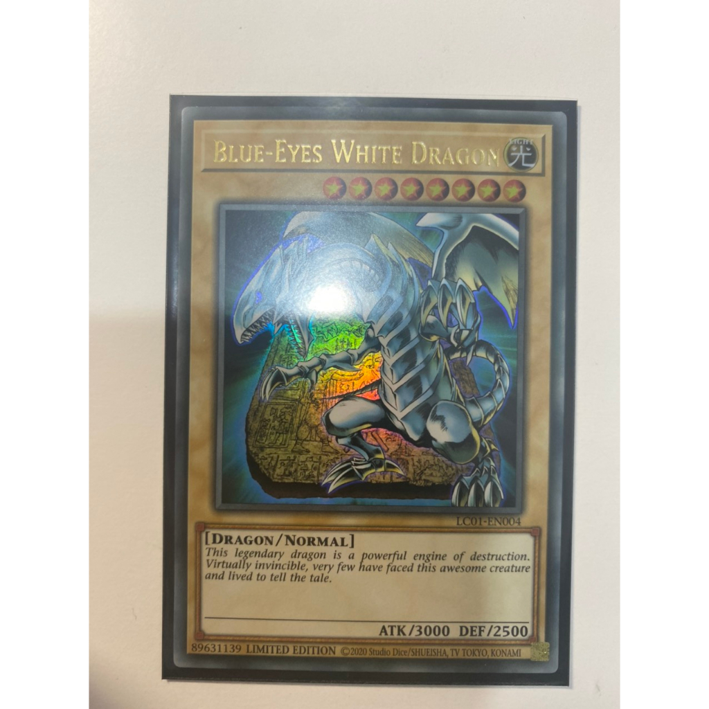 thẻ bài yugioh Blue-Eyes White Dragon - LC01-EN004 - Ultra Rare Limited Editon | Shopee Việt Nam