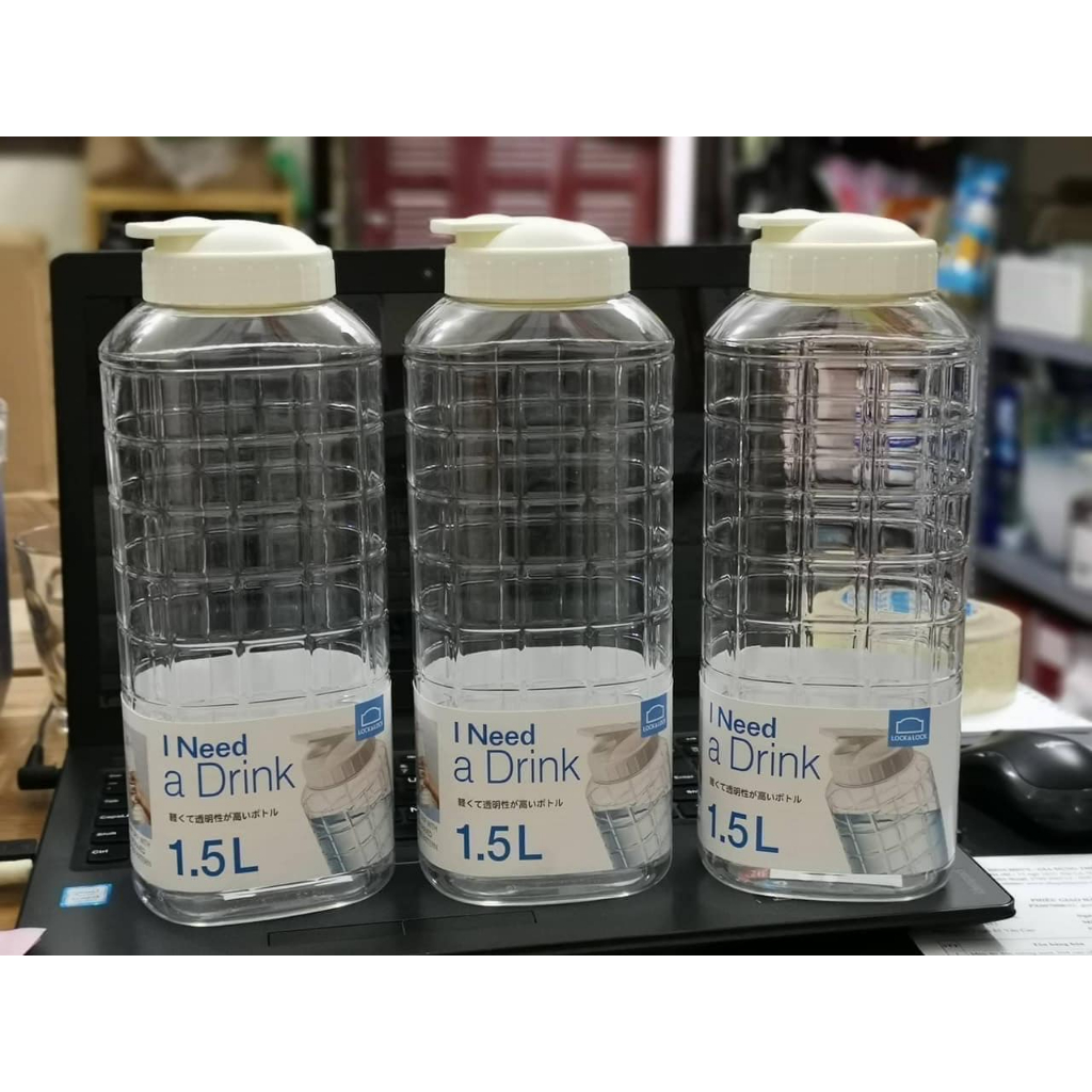 Bình Nước 1 lít và 1,5 lít hàng Lock and Lock Nhựa an Toàn | Shopee ...