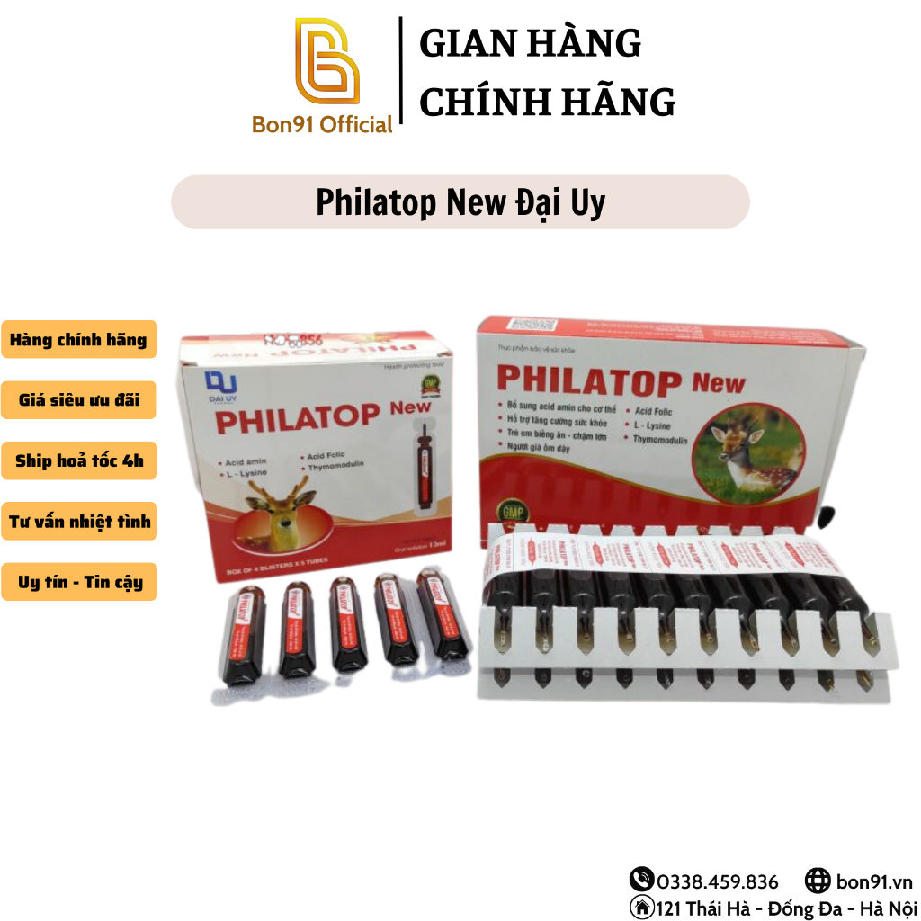 Philatop New bổ sung vitamin tăng sức đề kháng (hộp 20 ống) | Shopee ...