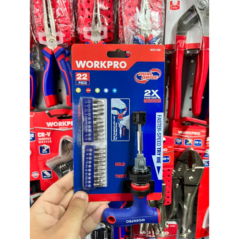 Bộ tua vít tự động tay cầm chữ T Workpro W021408 | Shopee Việt Nam