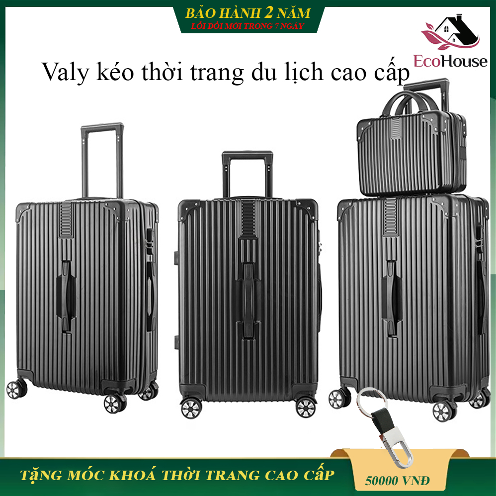 Valy du lịch. valy kéo thời trang chống va đập, chống nước có khoá bảo ...