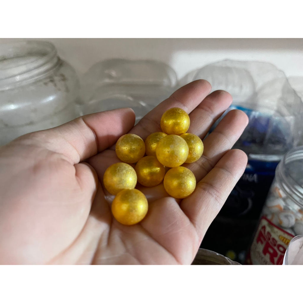 Bi ve màu vàng nhũ óng ánh 16mm (10 viên) | Shopee Việt Nam