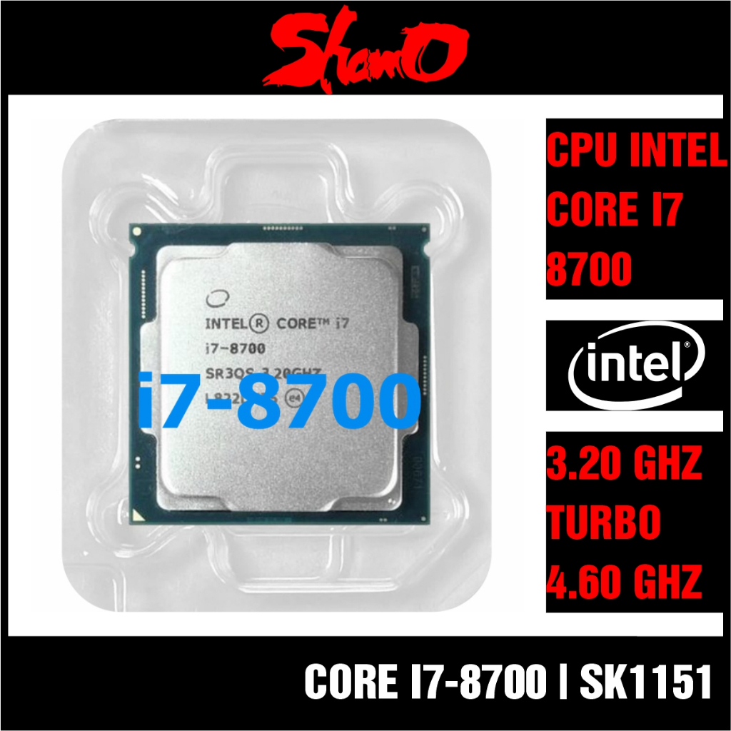 CPU i7-8700 | Socket 1151 - 3.20GHz turbo 4.60GHz - 6 lõi 12 luồng - 8MB Cache - 65W (Tray ...