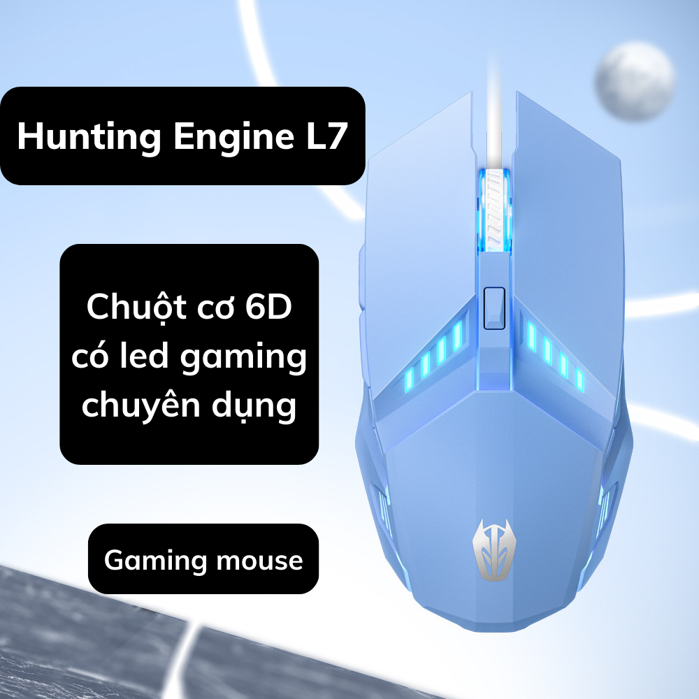 Chuột gaming chuột cơ máy tính Hunting Engine L7 led RGB 3200 DPI kết ...