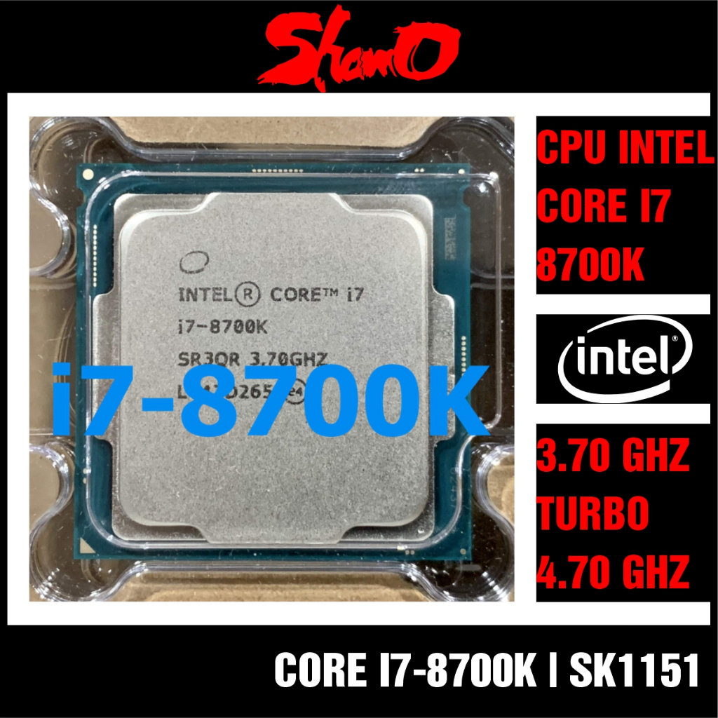 CPU i7-8700K | Socket 1151 - 3.70GHz turbo 4.70GHz - 6 lõi 12 luồng ...