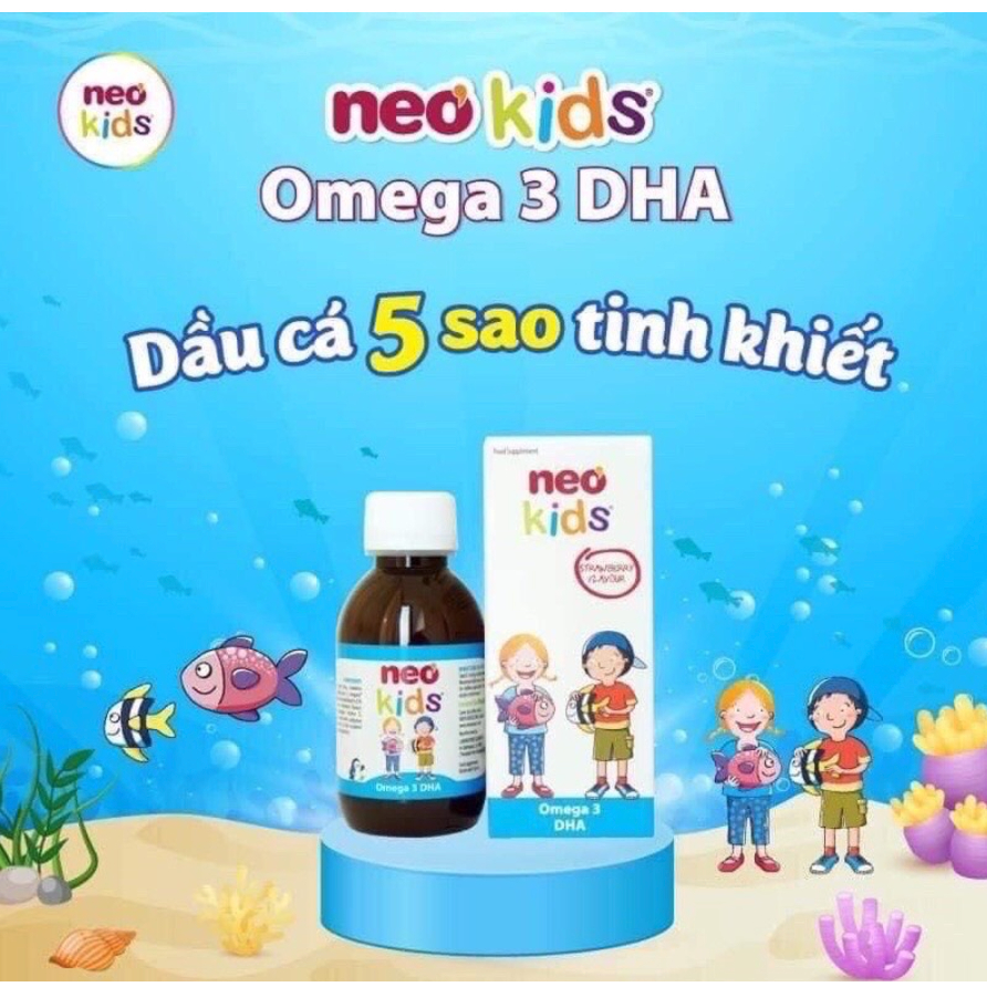 Neo Kids Omega 3 DHA 150ml - Hỗ trợ bổ sung DHA, vitamin cho trẻ phát ...