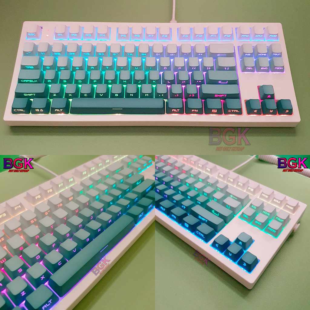 Bộ Keycap Green Gradient Xanh Lá 130 Phím Xuyên LED ,PBT Double-Shot ...