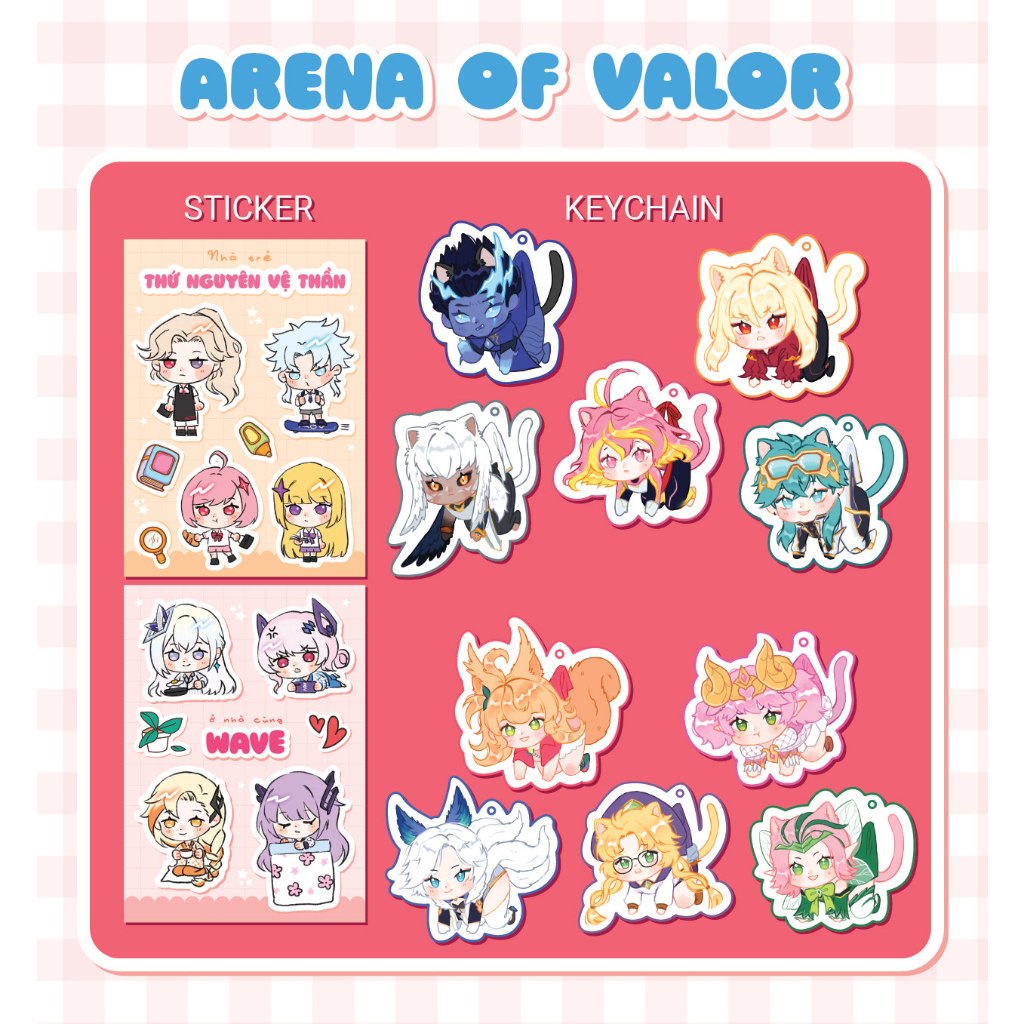 [ĐỘC QUYỀN] STICKER LIÊN QUÂN. MÓC KHÓA LIÊN QUÂN CHIBI DỄ THƯƠNG ...