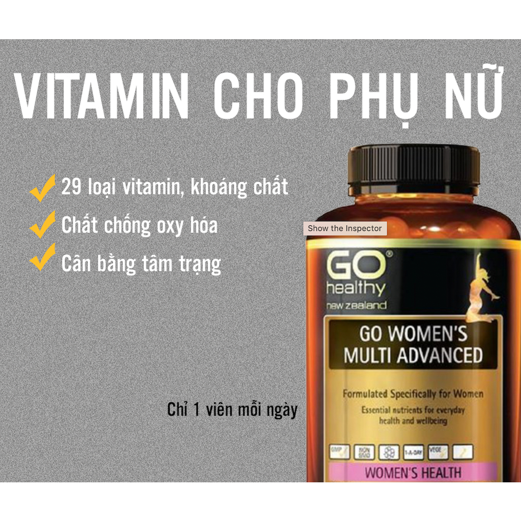 VIÊN UỐNG BỔ SUNG DINH DƯỠNG CHO NỮ GIỚI – GO Healthy WOMEN’S MULTI ...