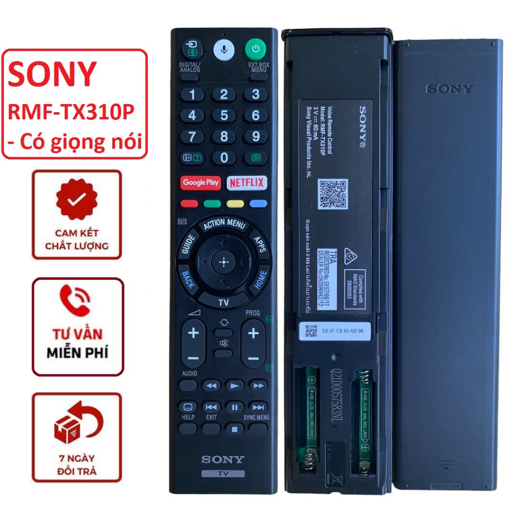 Điều khiển tivi Sony giọng nói RMF-TX310P, remote sony tx310p hàng mới ...