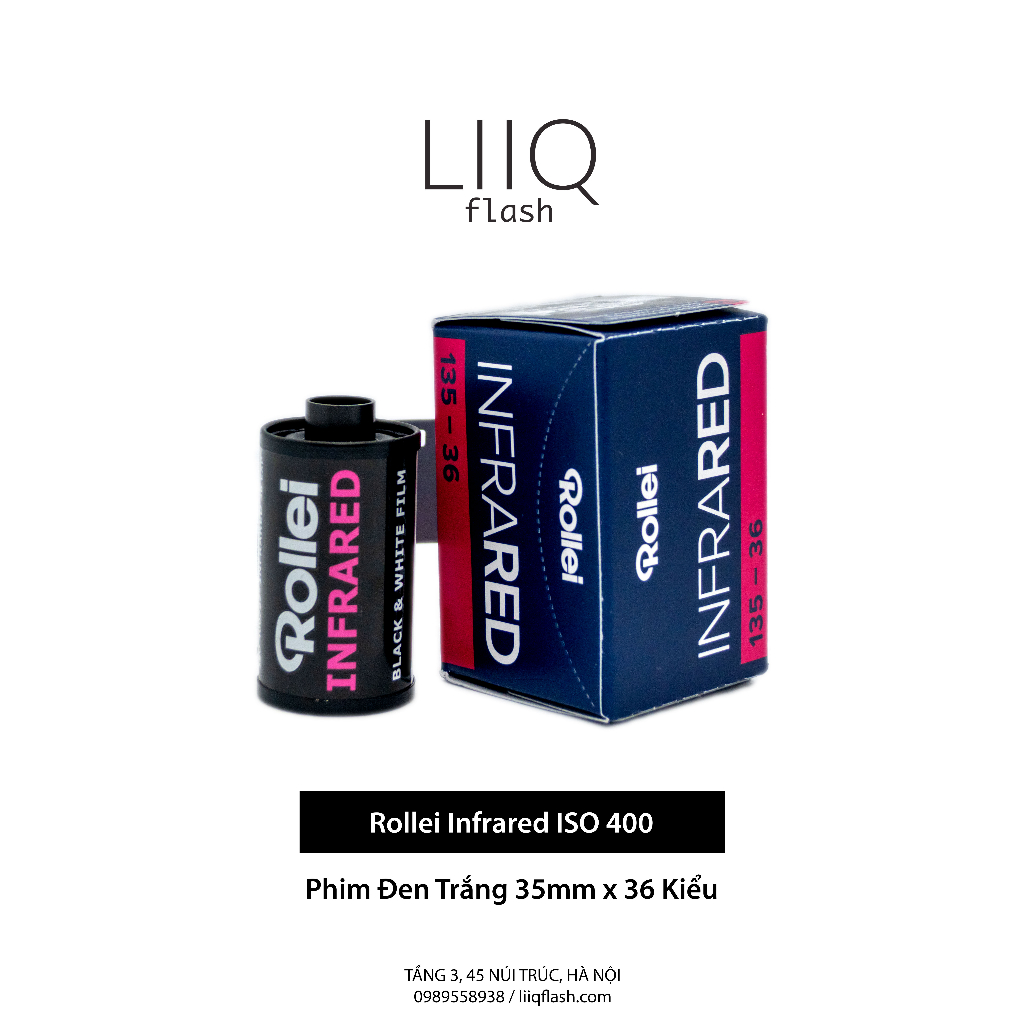 Phim Rollei Infrared ISO 400, Đen Trắng B&W, 135/35mm x 36 Kiểu, In ...