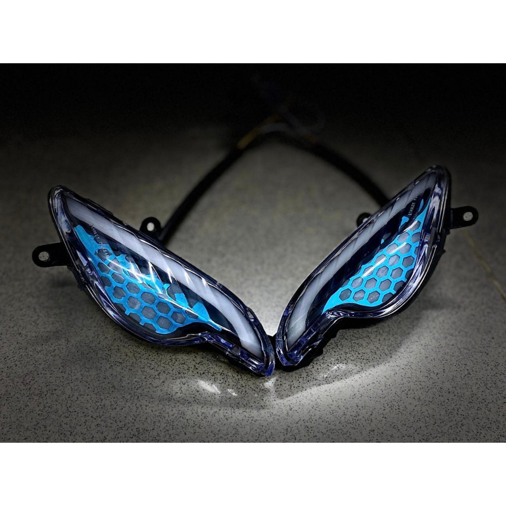 xi nhan led audi tổ ong demi xe wave lắp cho wave a 100, 110 wave s100 ...