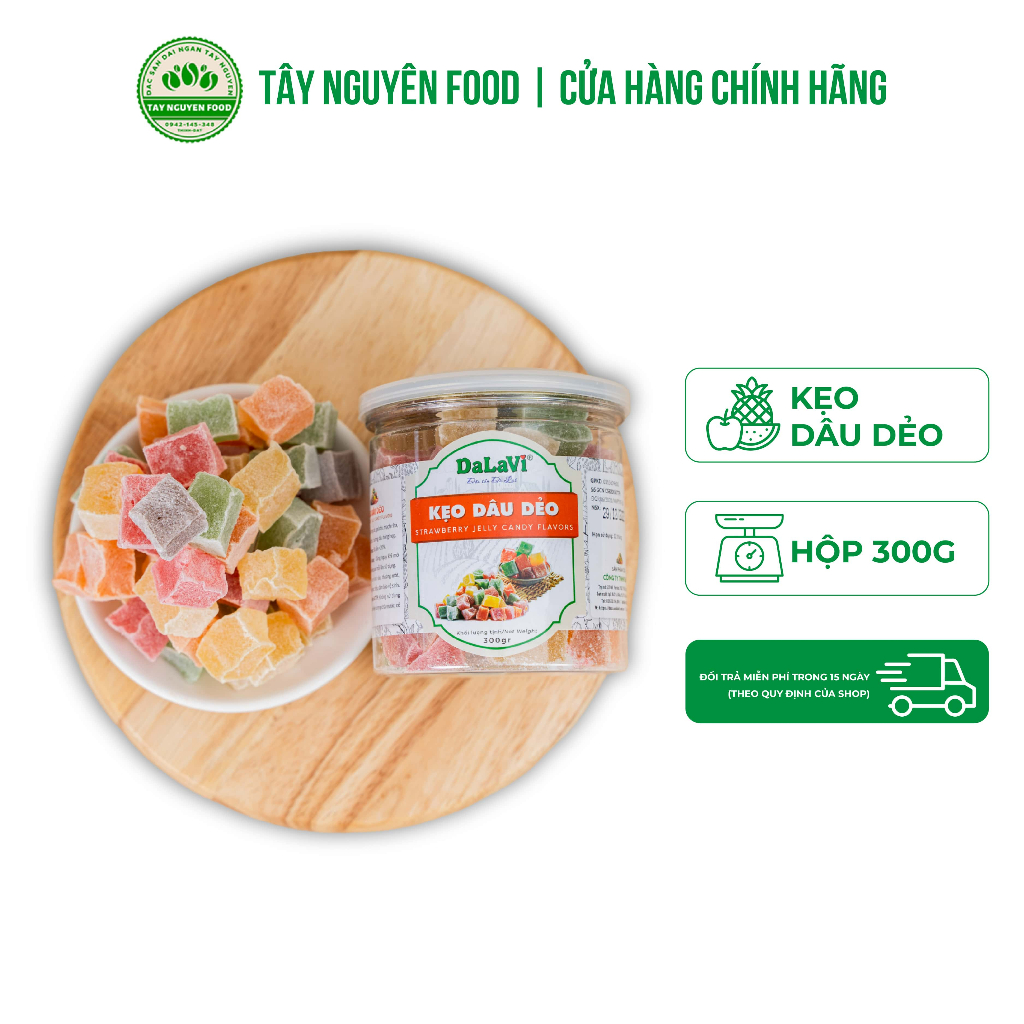 [DALAVI] KẸO DÂU DẺO 300GR ăn vặt tốt cho sức khoẻ | Shopee Việt Nam