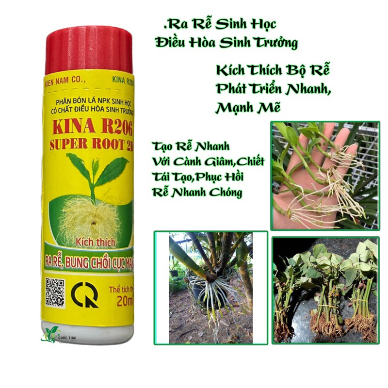 Kích Thích Ra Rễ Sinh Học Cực Mạnh Kina Roots R206 ,ống 20ml | Shopee ...